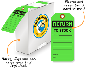 Returned Goods Tags, Cardstock Return Tag-in-a-Box, Accepted Tags
