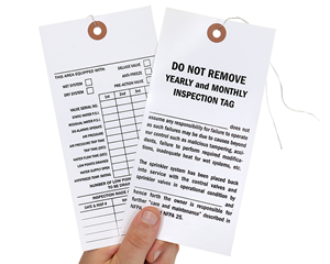 Fire Sprinkler Tags - Fast and Free Shipping from XpressTags