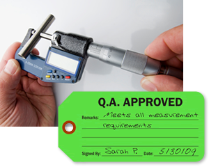 QA Approved Tags : Quality Control Accepted Tags & Rejected Tags