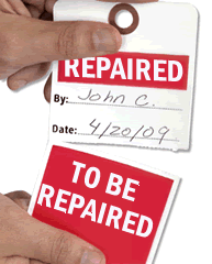 Two-Part Repair Tags – Perforated & Carbonless Custom Repair Tag