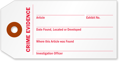 Police Evidence Tags