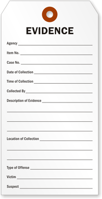 Police Evidence Tags