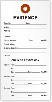 Police Evidence Tags