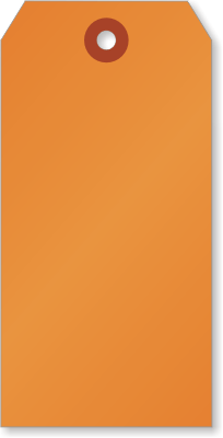 4¾ in. x 2-3/8 in. Orange Tags, SKU - T358-5-OR