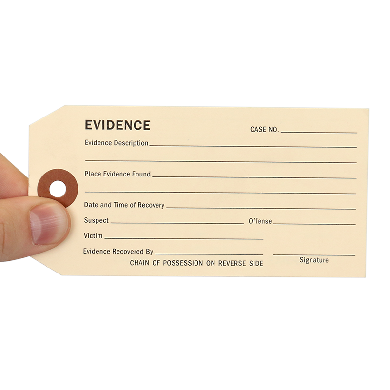 Evidence Identification Tag, Double-Sided, SKU - TG-0299