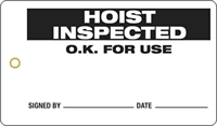 Crane Inspection Tags